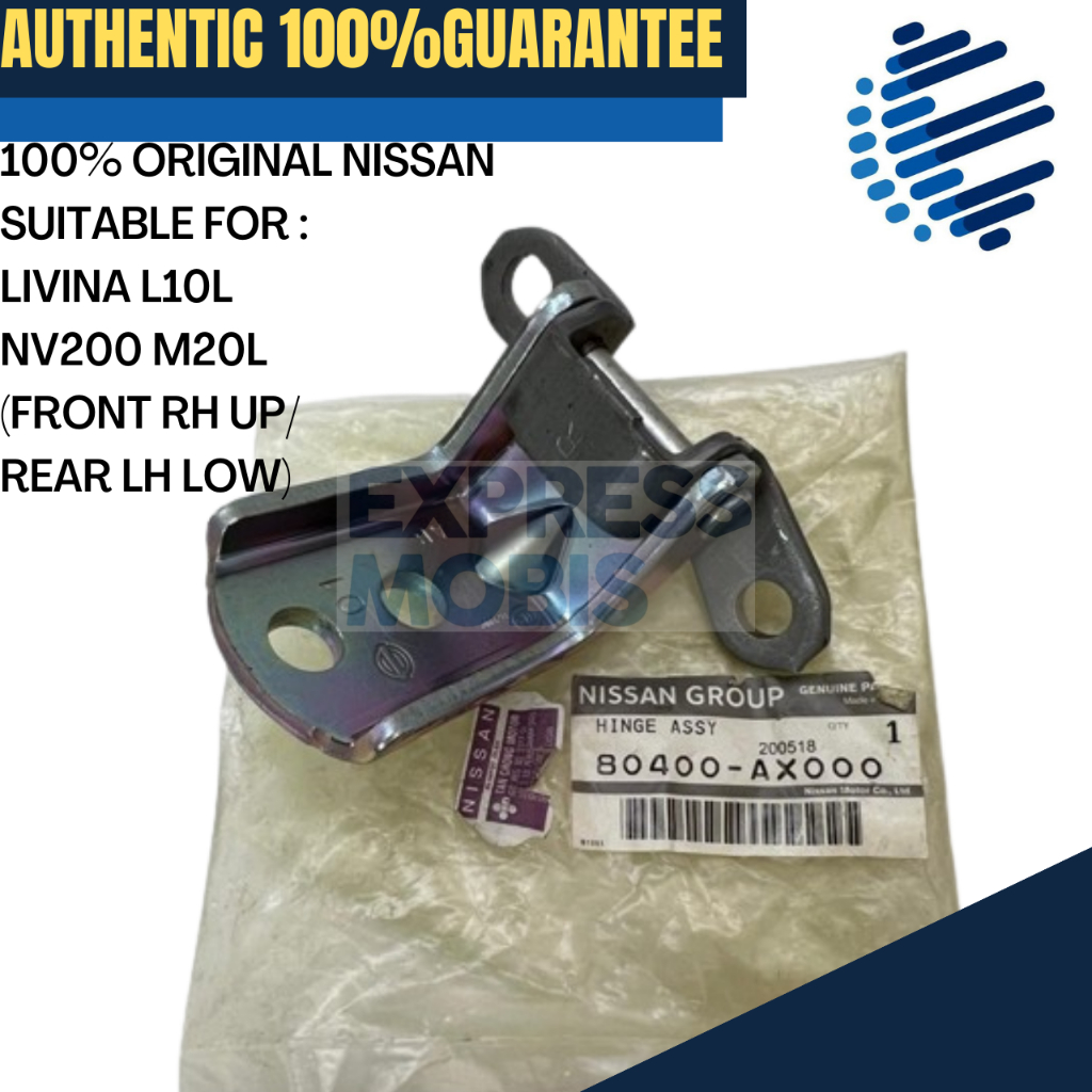100% ORIGINAL NISSAN DOOR HINGE 80400-AX000 ( FRONT RH UP / REAR LH LOW ...