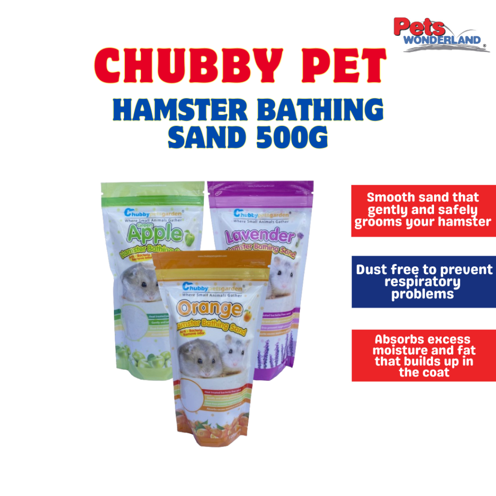 Chubby Pet Hamster Bathing Sand 500g – Soft, Dust-Free Sand for a Clean ...