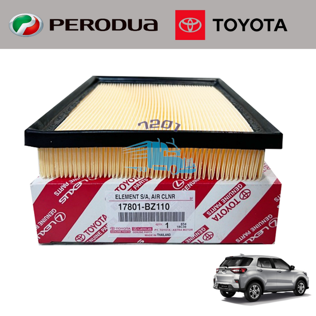 PERODUA BZ110 ATIVA, ALZA NEW D27A AIR FILTER/ TOYOTA Veloz Xenia 2022