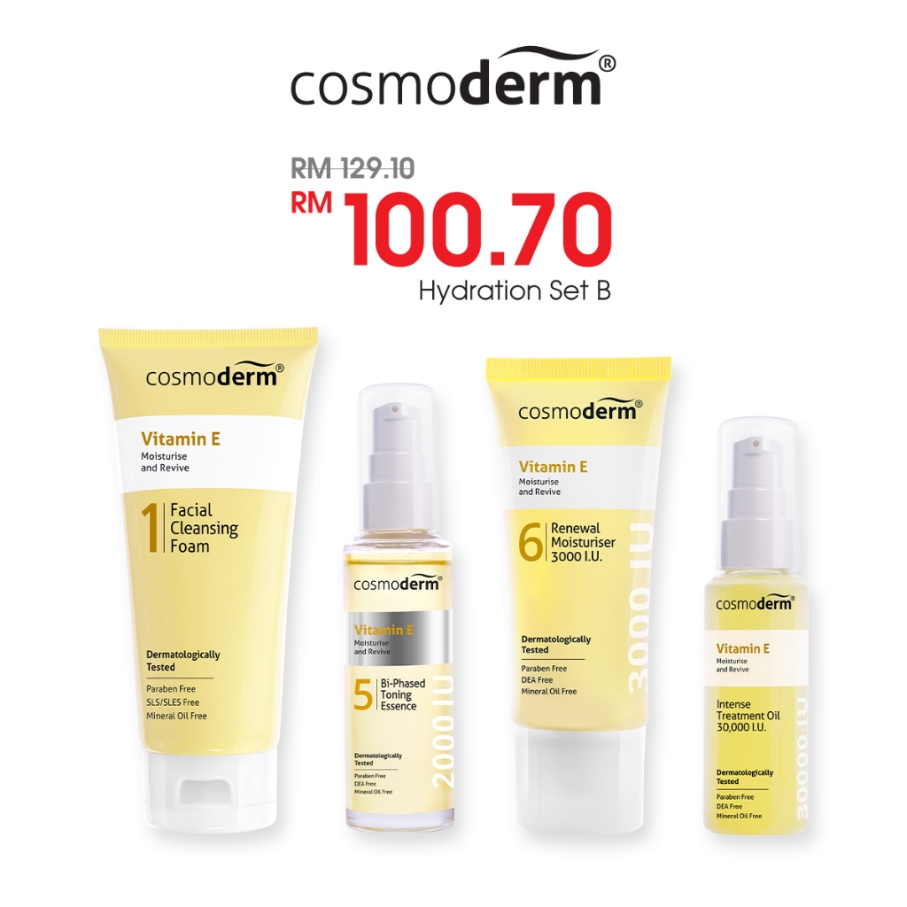 Cosmoderm Vitamin E Hydration set B | Shopee Malaysia