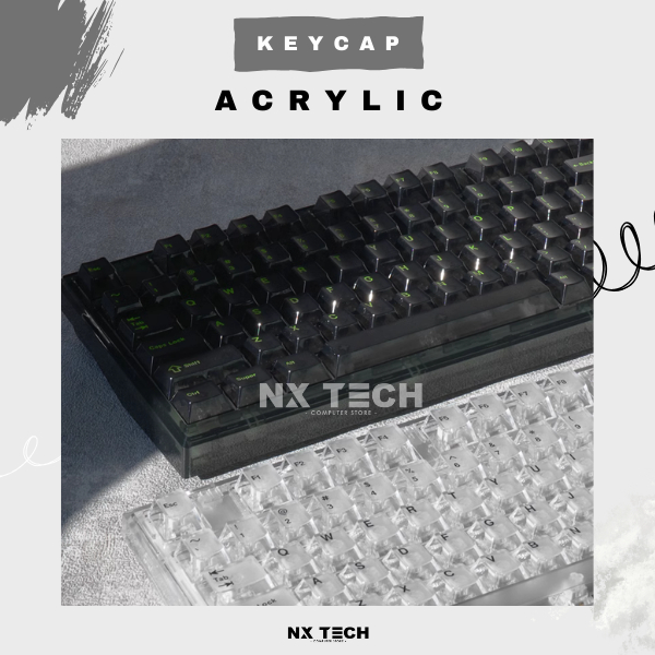 Acrylic Transparent CHERRY Profile PBT Keycap Set for Mechanical ...