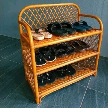 [The Rattan House] Rattan Rack / Rattan 3 layers Storage Rack / Rattan ...