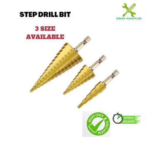 STEP DRILL BIT/ HSS DRILL BIT /STEP CONE CUT/CONE DRILL BIT | Shopee ...
