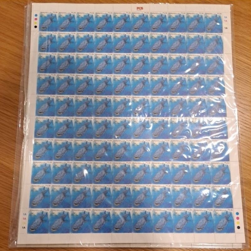 [ Brand New ] 2020 Malaysia Stamp Sheet Yu Paus Whale Shark 100v Total ...