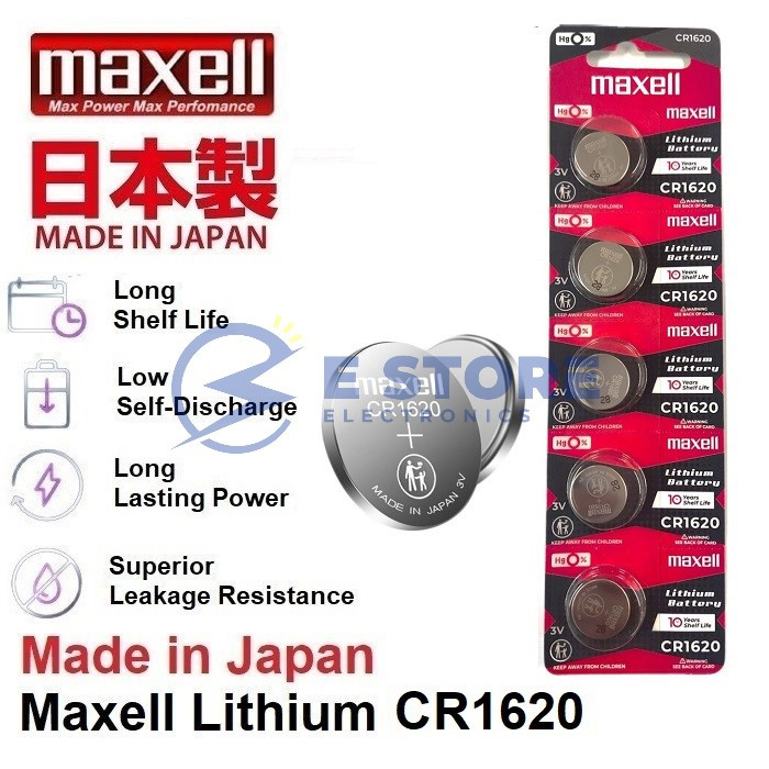 CR1620 GENUINE Maxell Japan Coin Cell Lithium Battery 3V | Shopee Malaysia