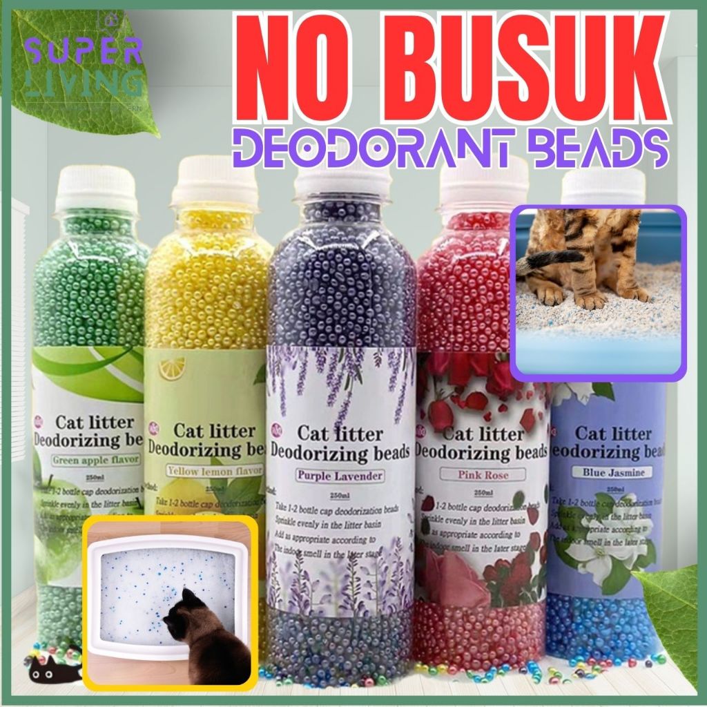 Cat Litter Deodorant Beads Activated Charcoal Tofu Stink Absorb Cat ...