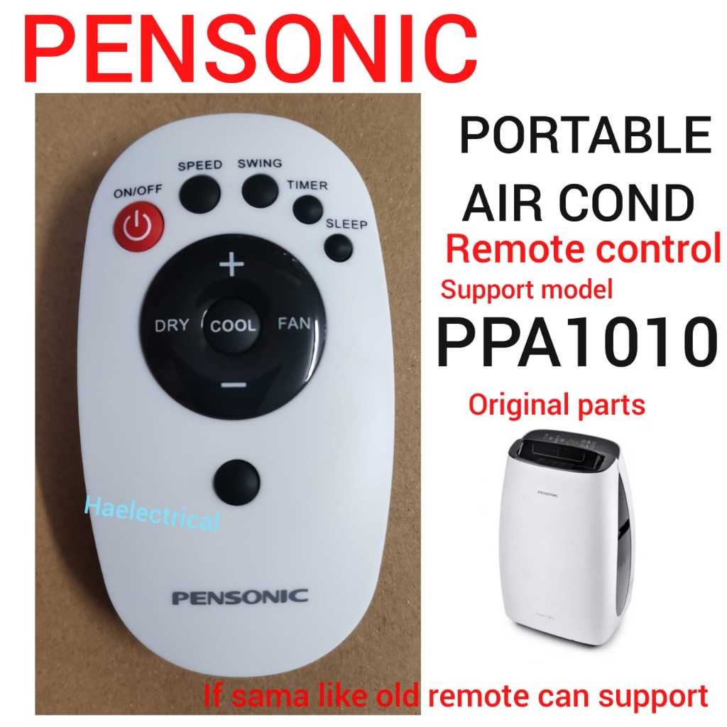 (0RlGlNAL REMOTE) PENSONIC PPA-1010 Portable Air Cond Remote Control ...