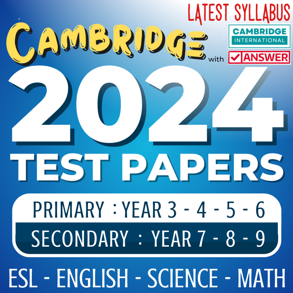 T7🟨🟧 2024 New Cambridge Checkpoint Progress Exam+Answer English Math Science ESL Y3 Y4 Y5 Y6 Y7 ...