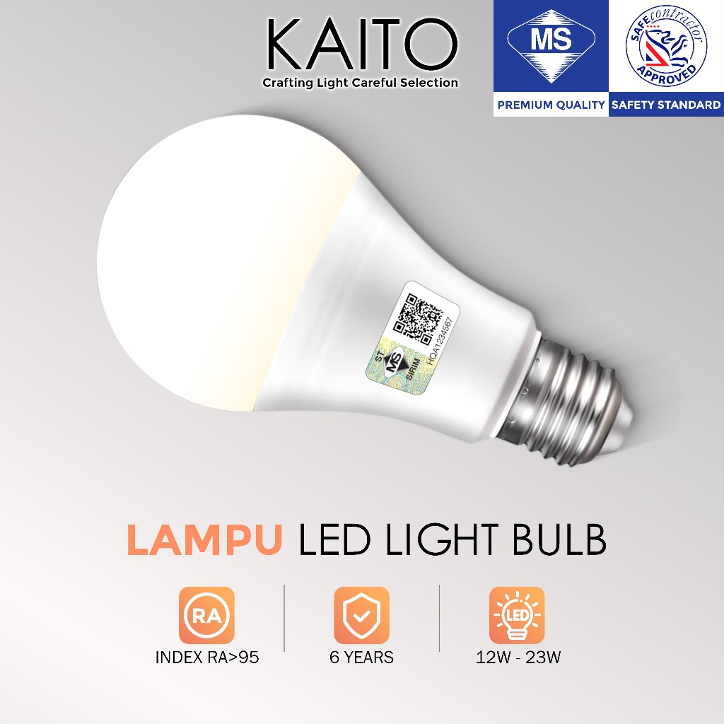 SIRIM KAITO Lampu Led Light Bulb Lampu Led Siling Mentol E27 LED Bulb Downlight 12W 15W 23W A ...