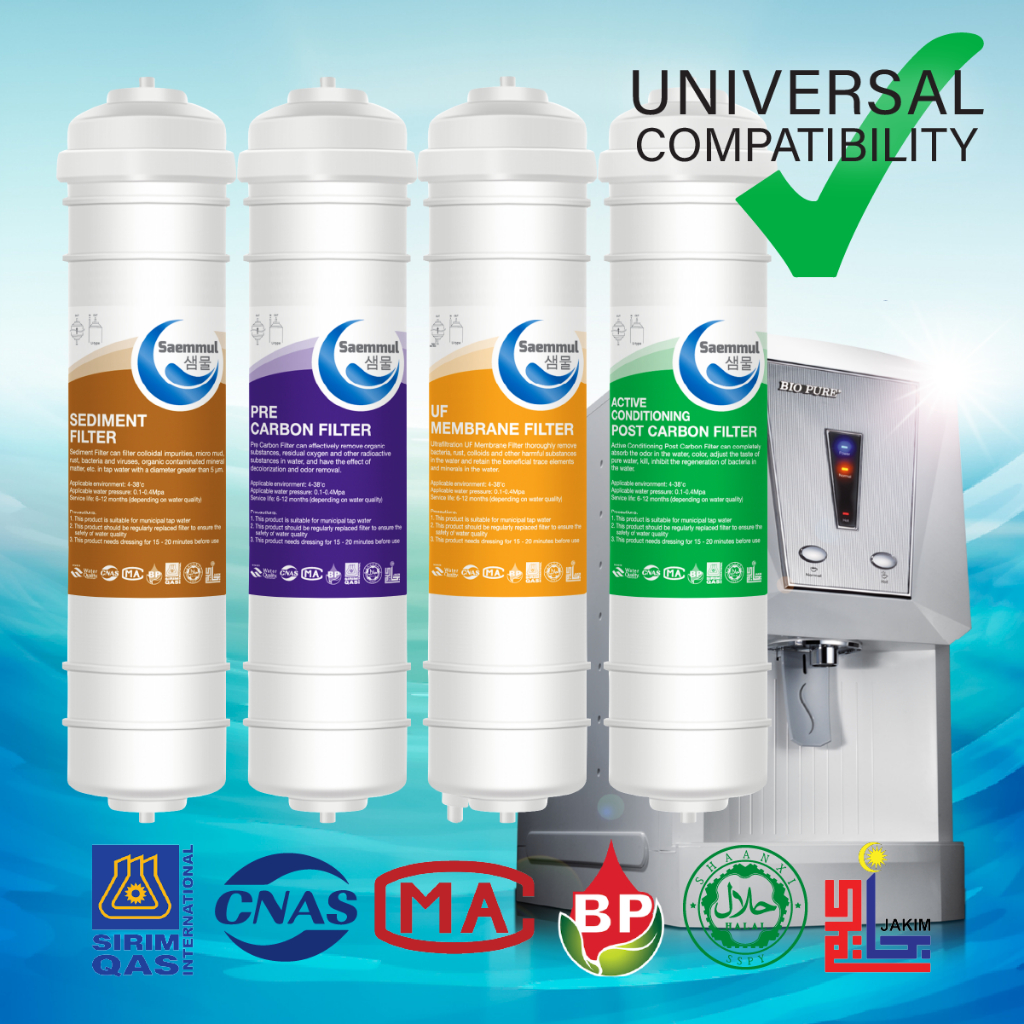 SAEMMUL 10”I-TYPE UF WATER FILTER SET CERTIFIED HALAL COMPATIBLE FOR ...