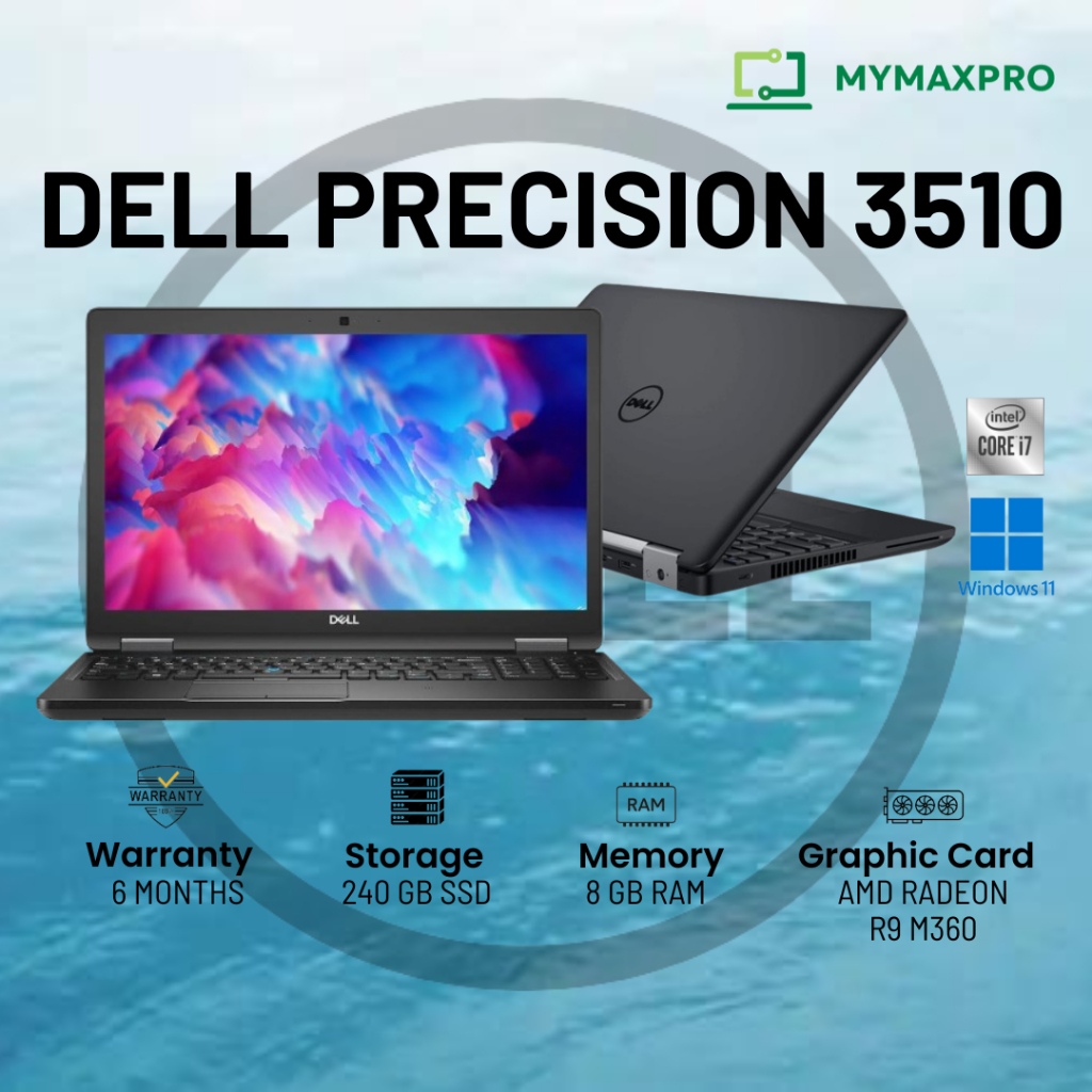 Dell Precision 3510 Intel Core i7 (6th Gen) 15" FHD / 8GB RAM / 240GB ...