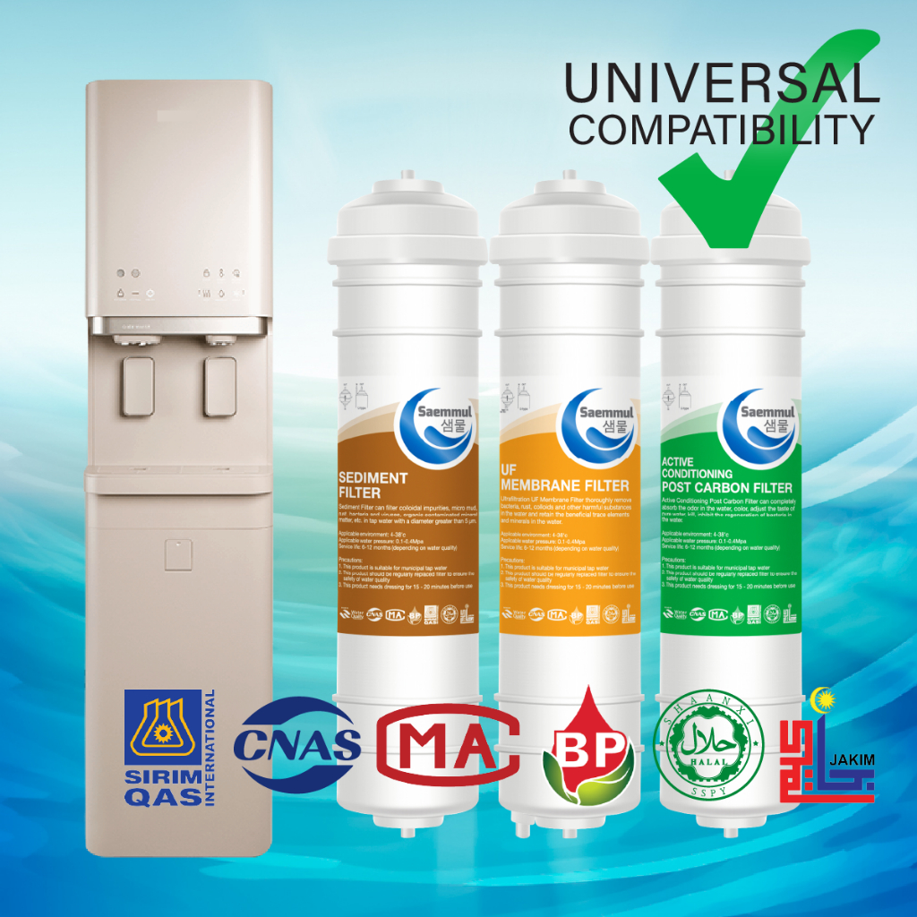 SAEMMUL 10”I-TYPE UF WATER FILTER SET CERTIFIED HALAL COMPATIBLE FOR ...