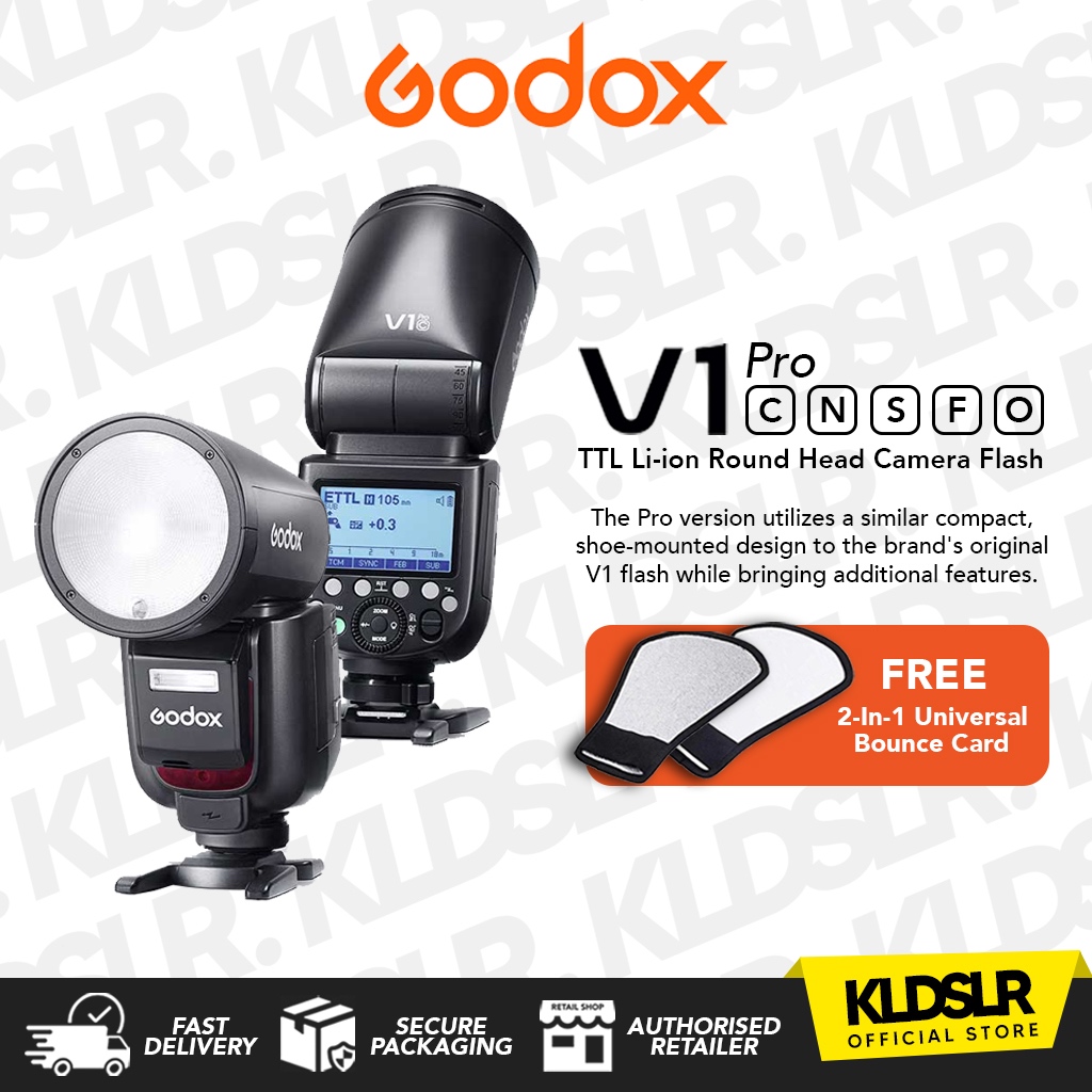 Godox V1Pro / V1 Pro TTL Li-ion Round Head Camera Flash for Canon, Nikon, Sony, Fujifilm ...