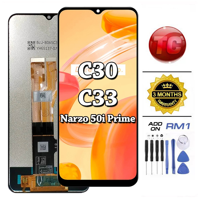 LCD REALME C30/ C33/ Narzo 50i Prime Compatible For Original Glass ...