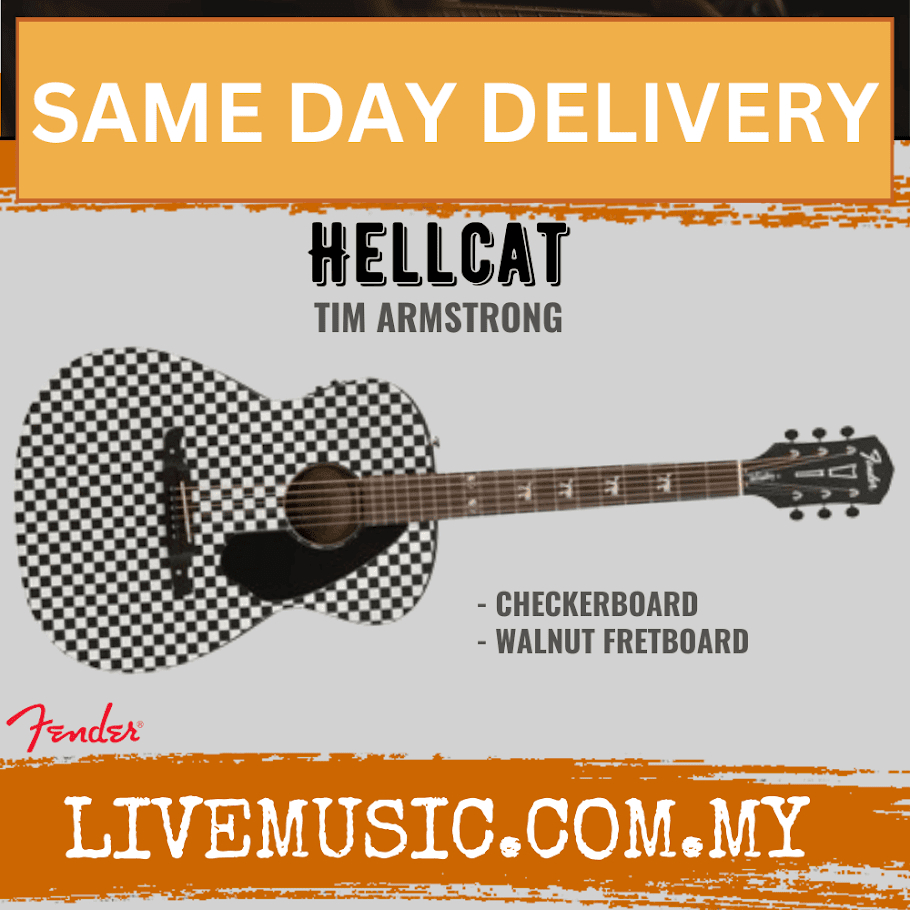 Fender Tim Armstrong Hellcat Acoustic Guitar w/Black Pickguard ...