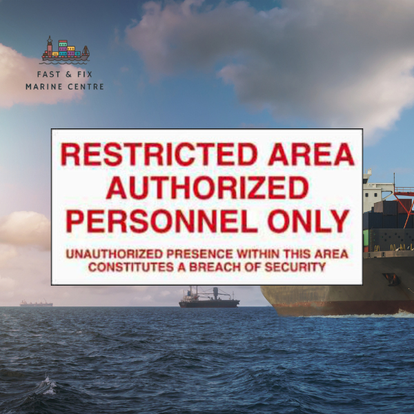 RESTRICTED AREA PERSONNEL ONLY - SIGN ISPS CODE RESTRICTED AREA (200MM ...