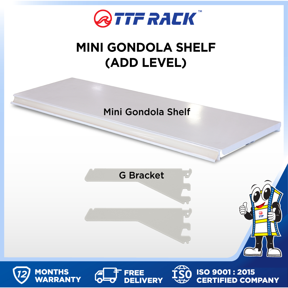 TTF Rack™ (MINI GONDOLA ADD LEVEL) Mini Gondola Add Level Shelving ...