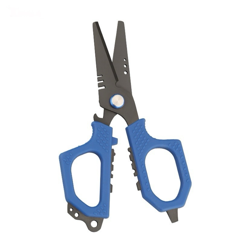 (Gunting Mancing)Multifunction Fishing Shears Dual Serrated Blades ...