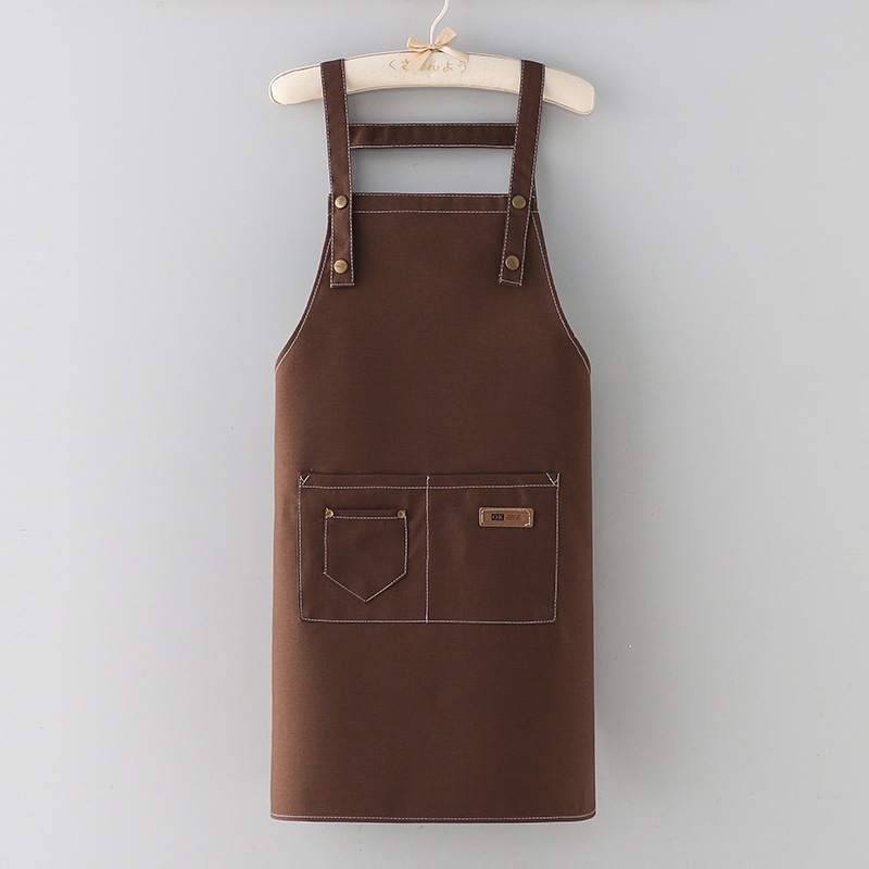 Kitchen Apron Chef Apron Hitam Murah H-Type Strap Design Denim Apron ...