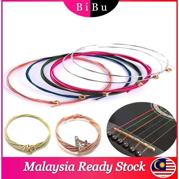 Acoustic Guitar String Rainbow Colour String Set Colourful Strings ...