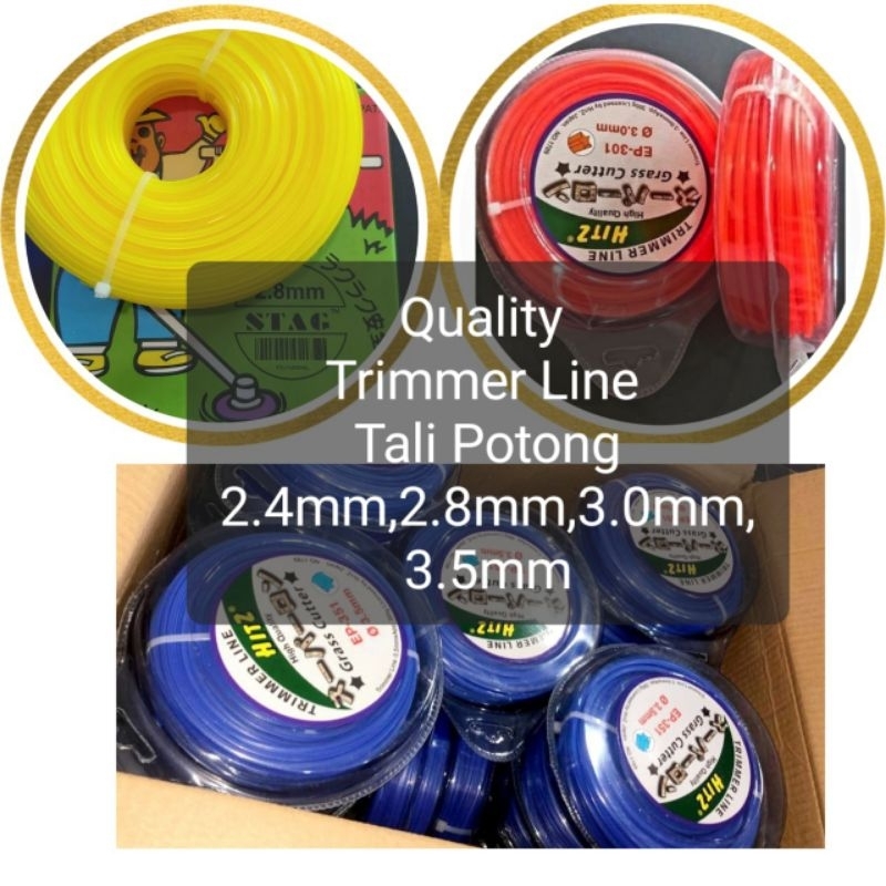 Premium Tali Potong Rumput, Grass Cutter Nylon Trimmer Line Square 2 ...