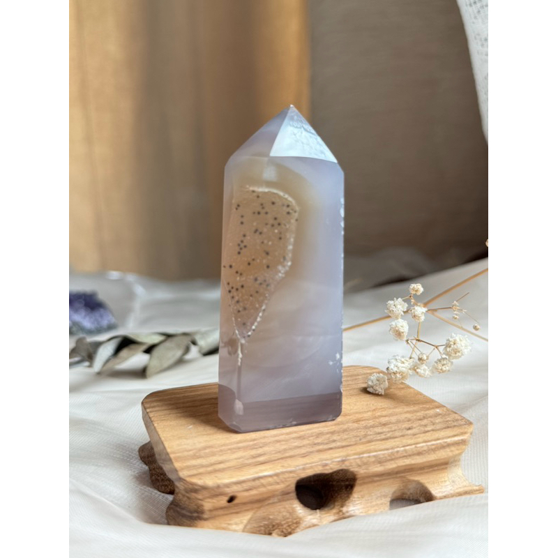AGATE STONE CRYSTAL POINTER /水晶玛瑙能量柱 | Shopee Malaysia