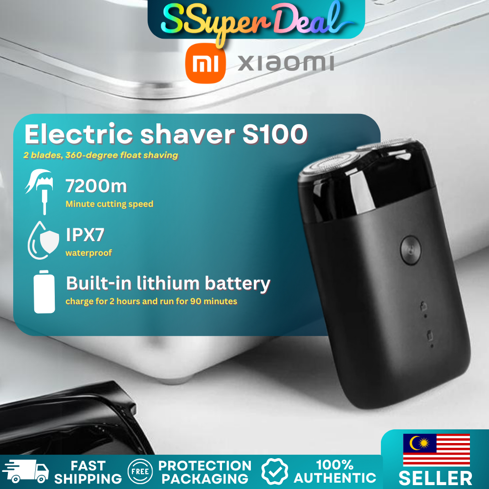 Xiaomi Mijia Mi Electric Shaver S100 MSX201 / S101 Men Rechargeable Rotating 2 Floating Head ...