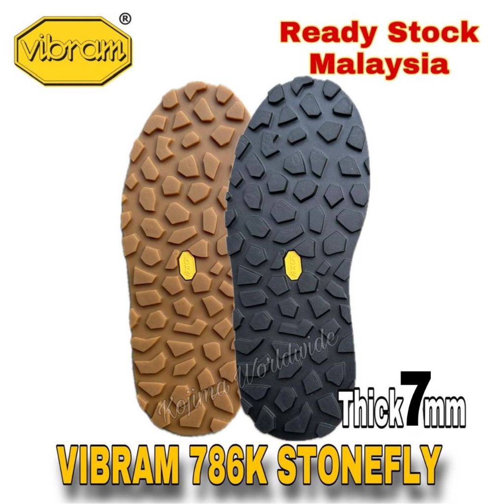 Vibram 786K Stonefly Sole Rubber Outsole Tapak Kasut Getah 7mm Made in ...