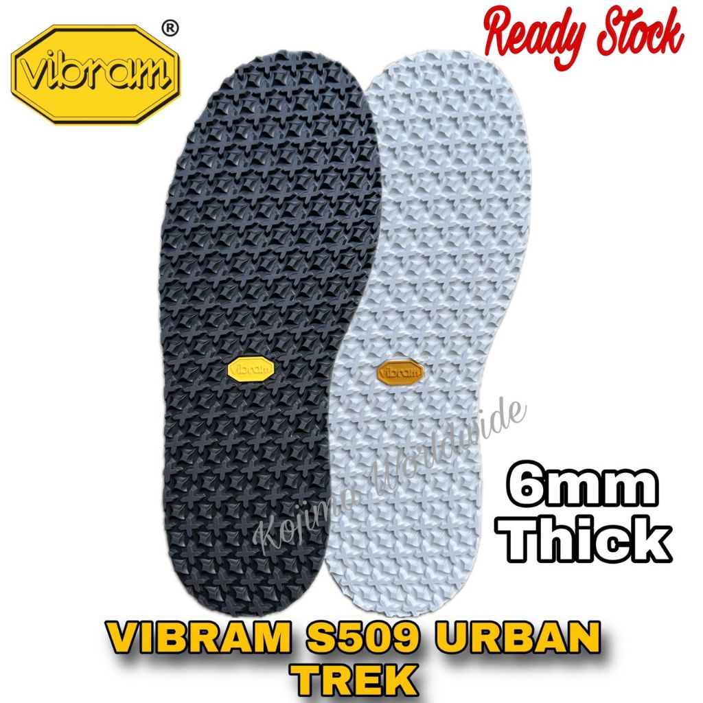 Vibram S509 Urban Trek Sole Rubber Outsole Tapak Kasut Getah 6mm Made ...