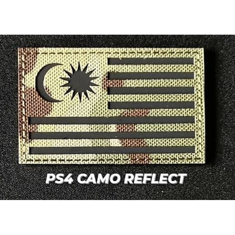 MALAYSIA FLAG VELCRO PATCH - REFLECTIVE & IR TYPE EFFECT - HIGH QUALITY ...