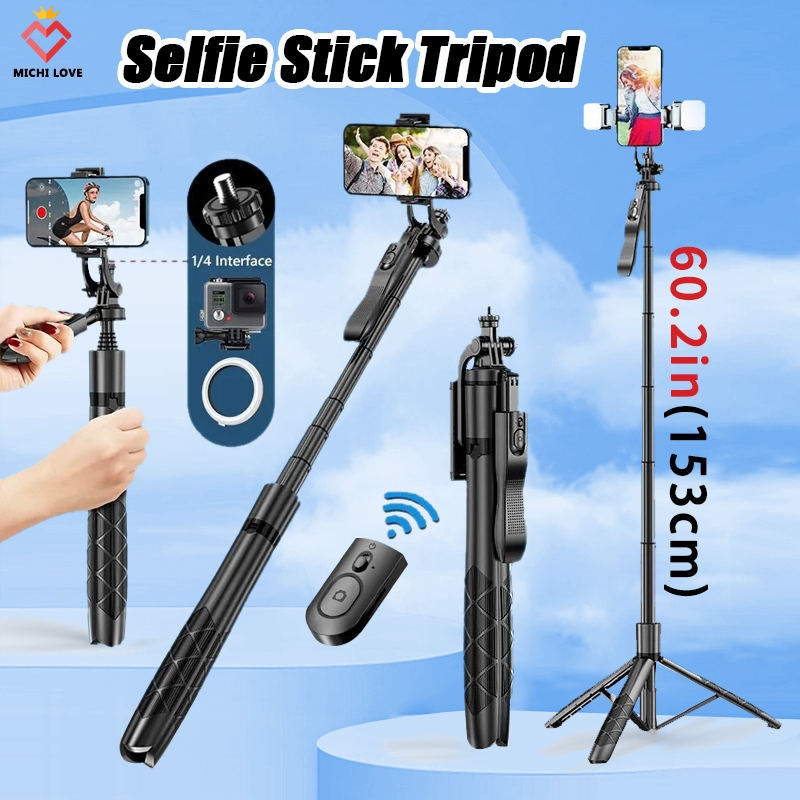 Bluetooth Selfie Stick Tripod 3 in 1 Selfie Stick Tripod Stand Foldable ...