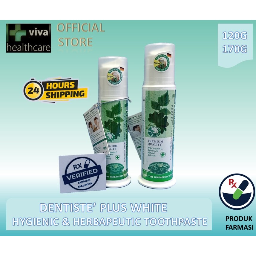 Dentiste' Plus White (PUMP) Toothpaste Original Dentiste + Teeth Plaque ...