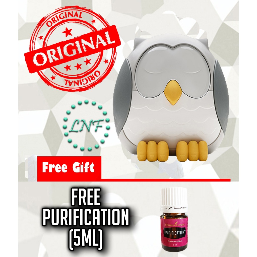 YL Young Living Feather the Owl Kids Ultrasonic Diffuser + Free Lemon ...