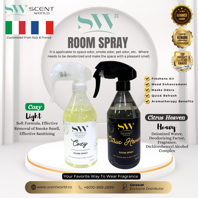 SCENT WORLD ROOM SPRAY | Shopee Malaysia