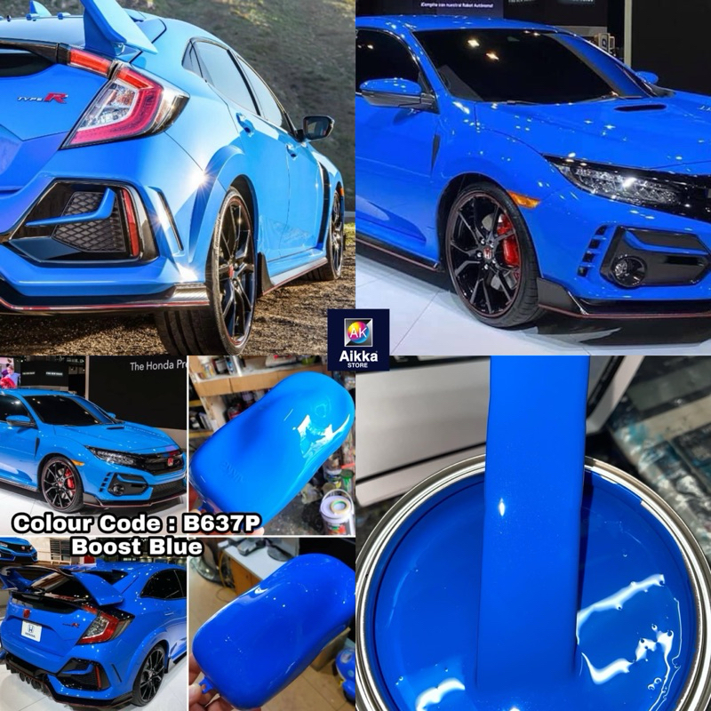 Aikka Cat 2K B637P Boost Blue Honda Type R Paint Automotive Spray ...