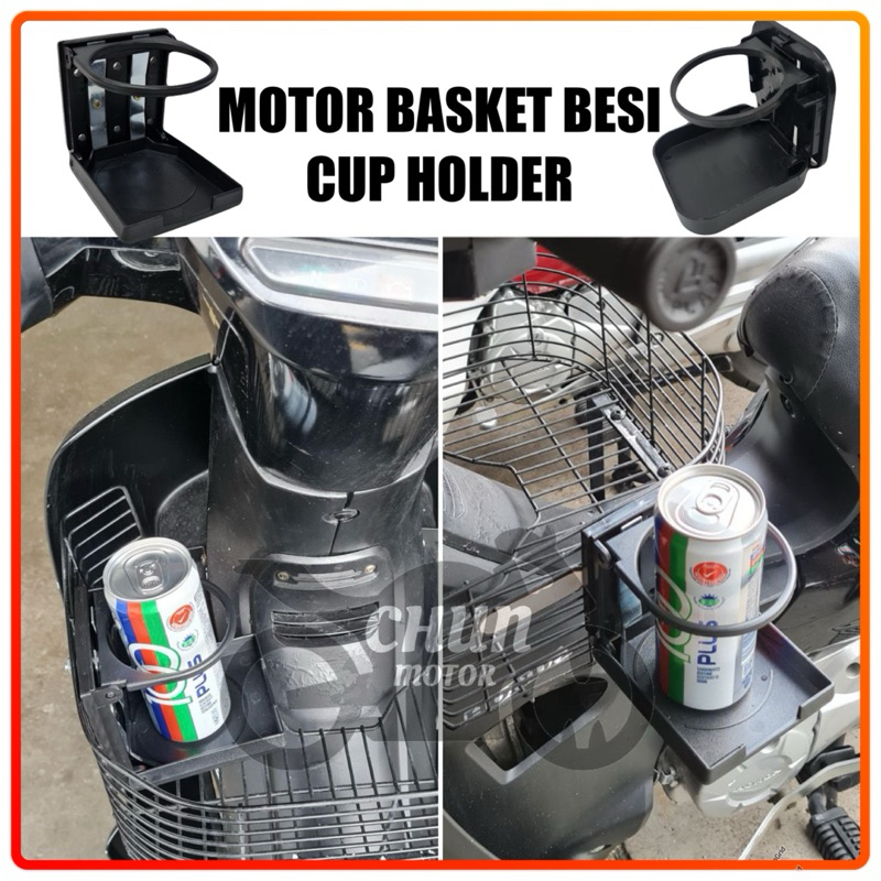 Motorcycle Basket Cup Holder / Bakul Motor Cup Holder Delivery | Shopee ...
