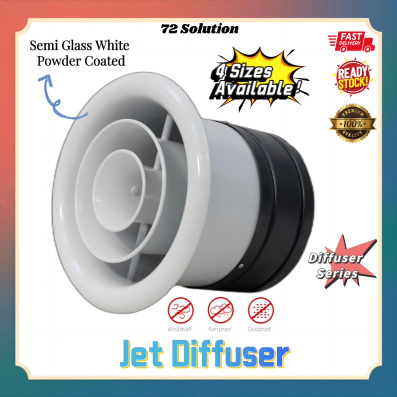 Jet Diffuser with Damper（Aluminum ) 200mm 250mm 300mm 350mm 400mm | Shopee Malaysia
