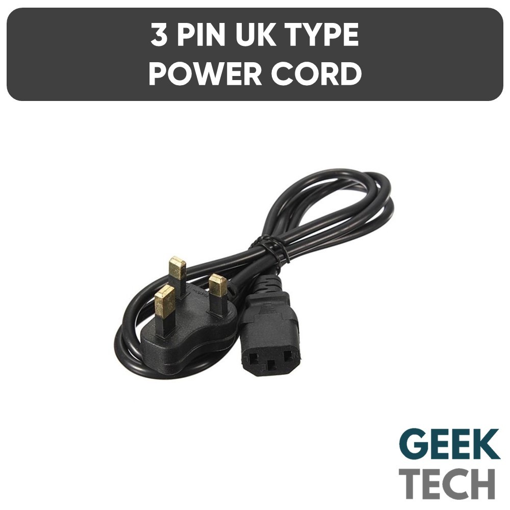 3pin UK Type Power Cord Power Extension Cord Without Fuse For PC ...