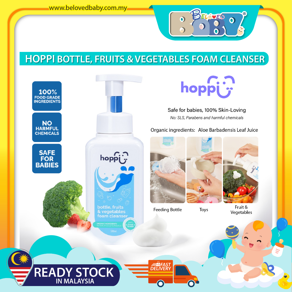 Hoppi Bottle Fruits & Vegetables Foam Cleanser - 500ml | Shopee Malaysia