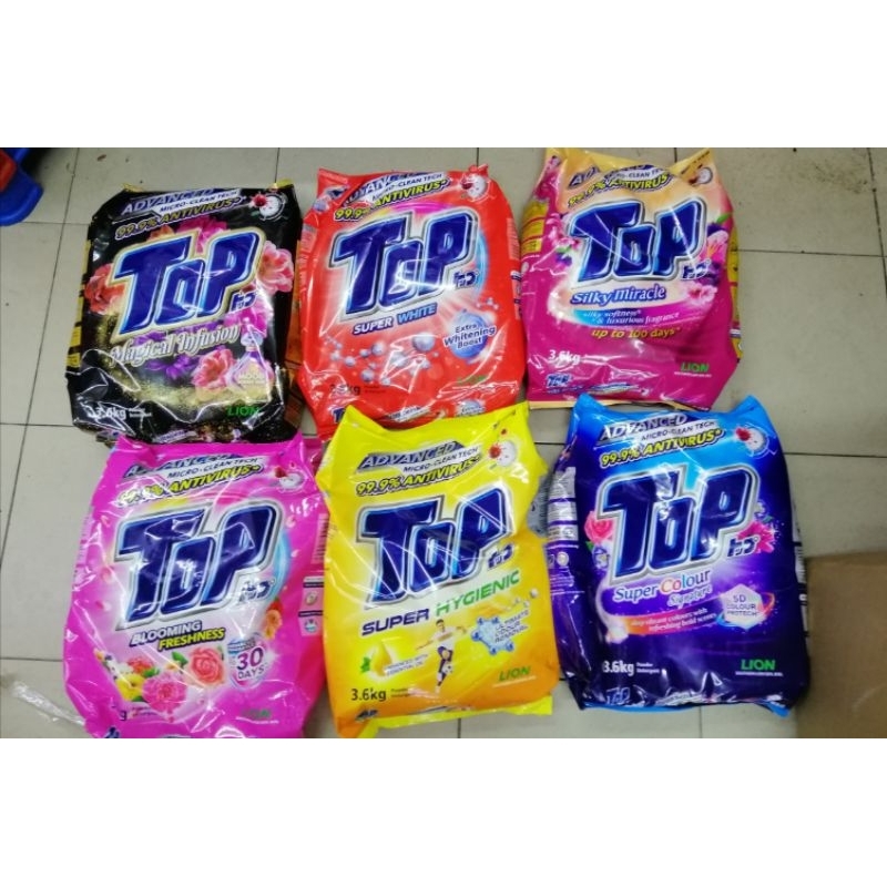 Top detergent powder 3.6kg-3.8kg | Shopee Malaysia
