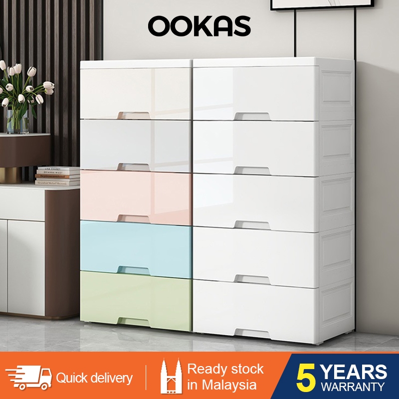 OOKAS 3-6 Layer Drawer Baju Wide Durabox Drawer Rak Baju Clothes ...