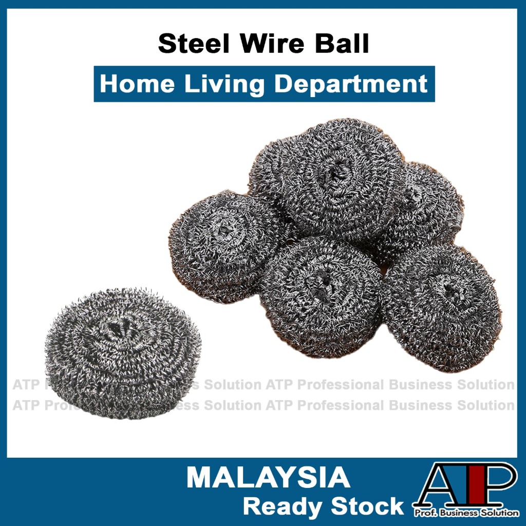 Cleaning🧽Berus Dawai Stainless Steel Scourer Scrubber Steel Wire Ball ...