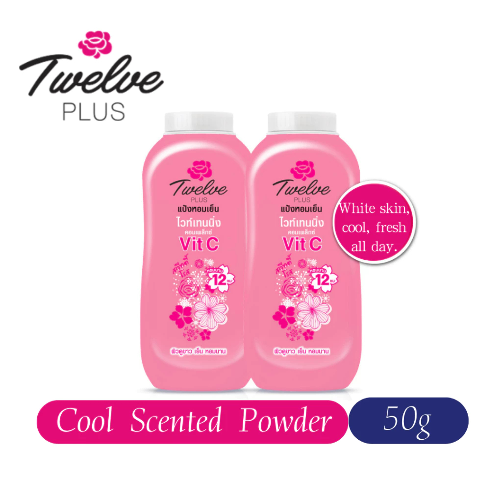 Twelve Plus Fragrant Powder Whitening Complex Sweety Rose Scent (50g ...