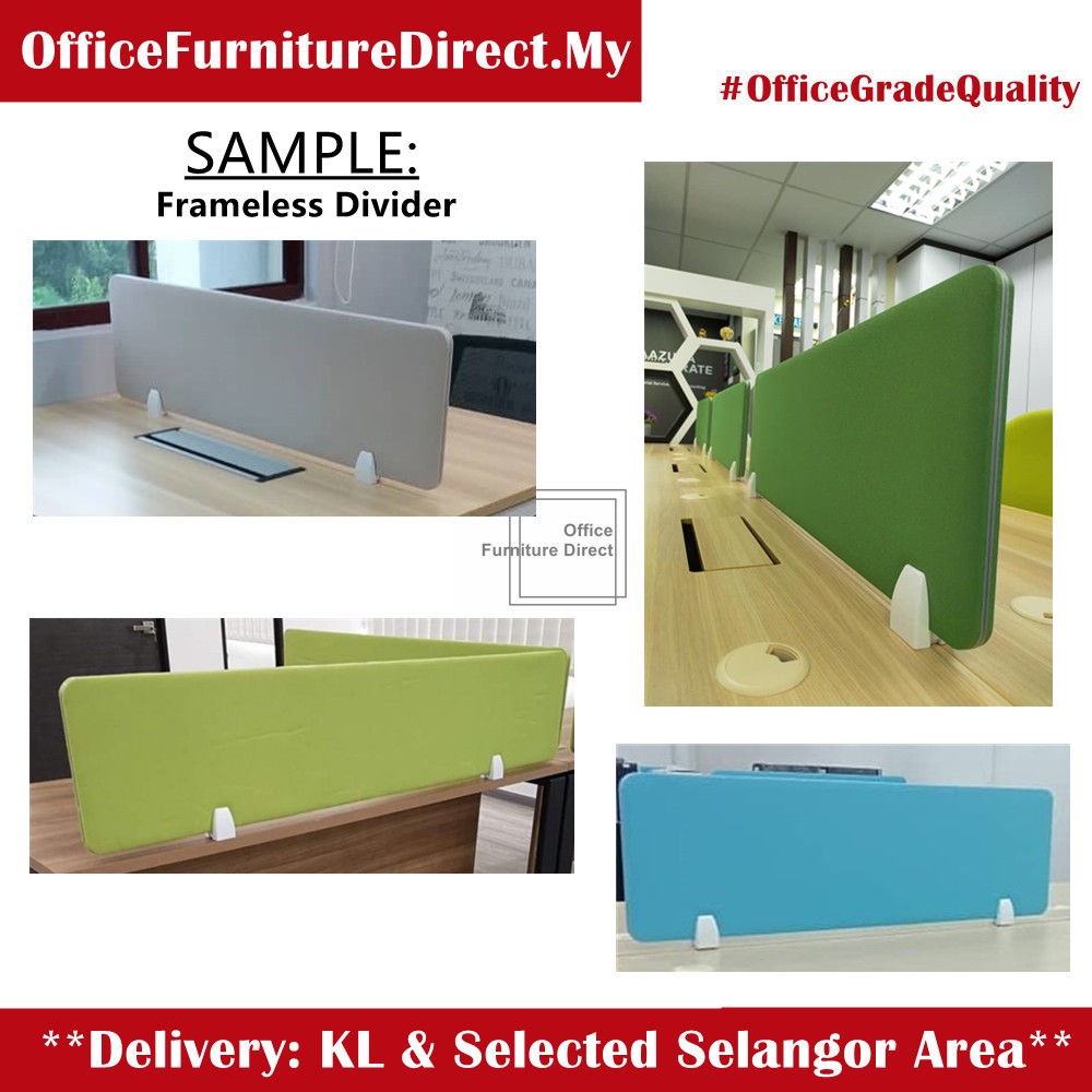 16mm Partition Divider Frameless Panel For Office Table- Desking Panel ...