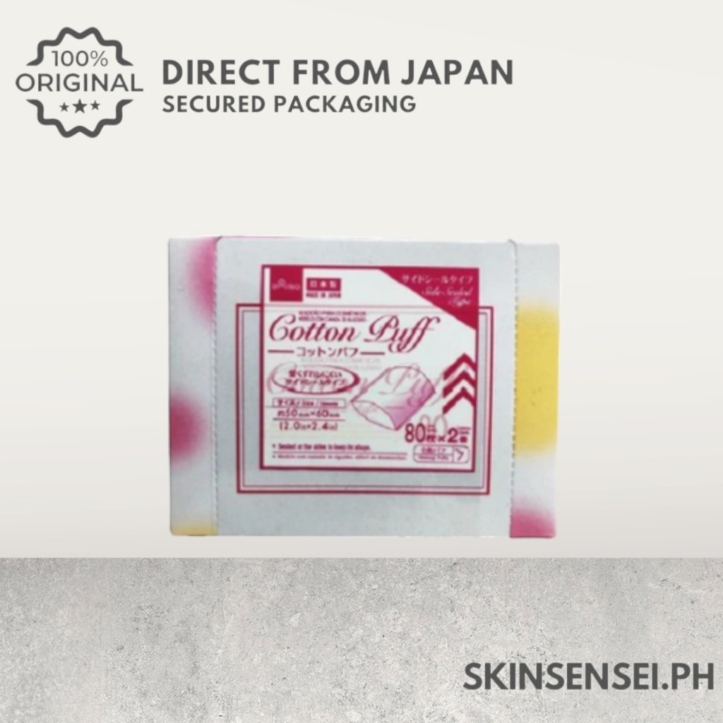 【Direct from Japan🇯🇵】Cotton puff side seal type 80 sheets 2 pieces ...
