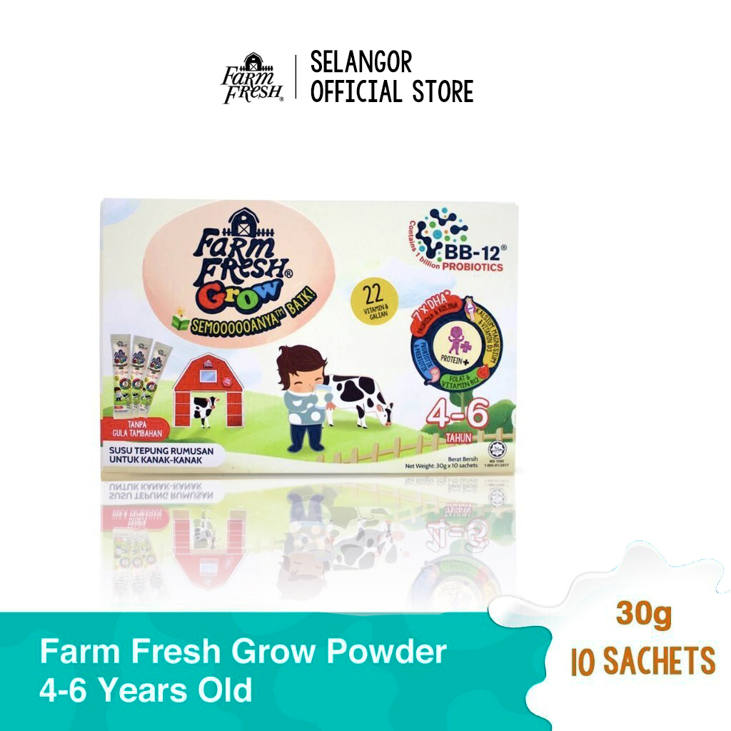 Farm Fresh Grow Powder 4-6 Years Old 30g x 10 sachet | Shopee Malaysia