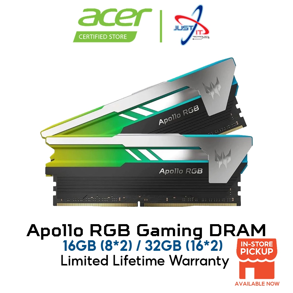 ACER PREDATOR Apollo RGB ( 8GB / 16GB )3200MHz / 36000MHz GAMING RAM ...