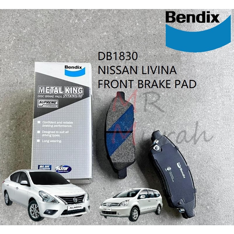 Original Bendix DB1830 Nissan Livina Toyota vios 2024 Front Disc Pad ...
