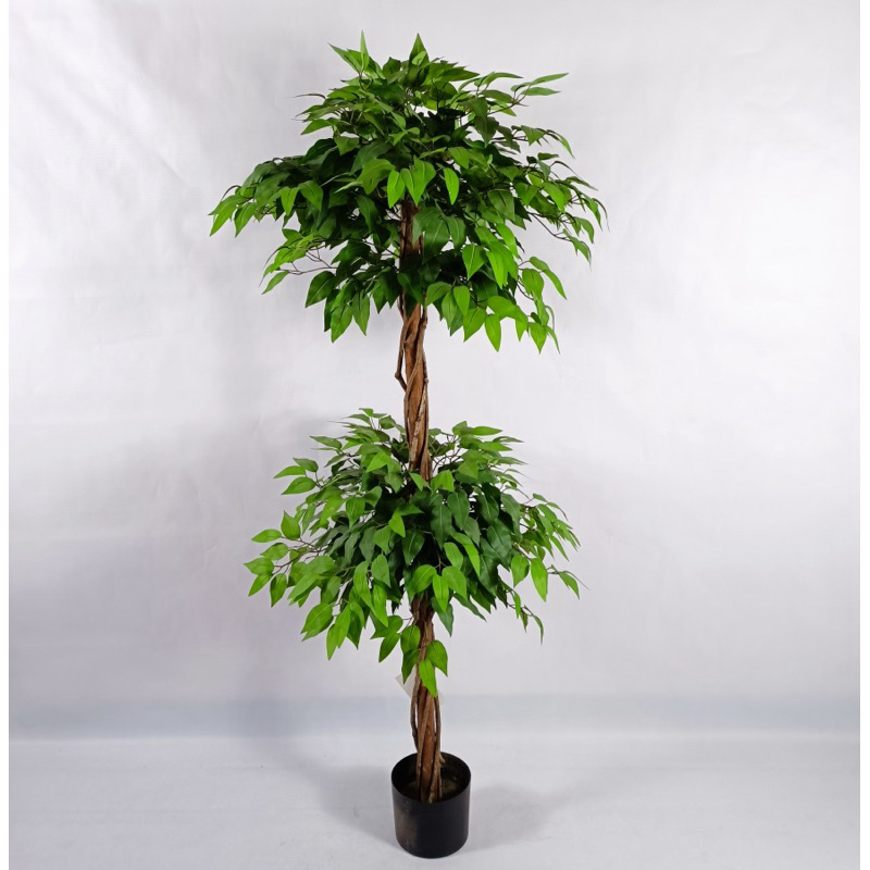 Artificial Ficus Banyan Tree (2 layer)Variegated Leaves Fejka Weeping ...