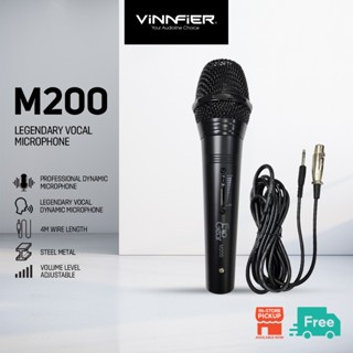 Vinnfier M200 Legendary Vocal Microphone 4M Wired Mic for Karaoke ...